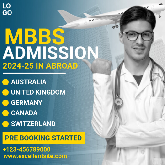Plantilla de Grey Professional Mbbs Admission Instagram Post | PosterMyWall