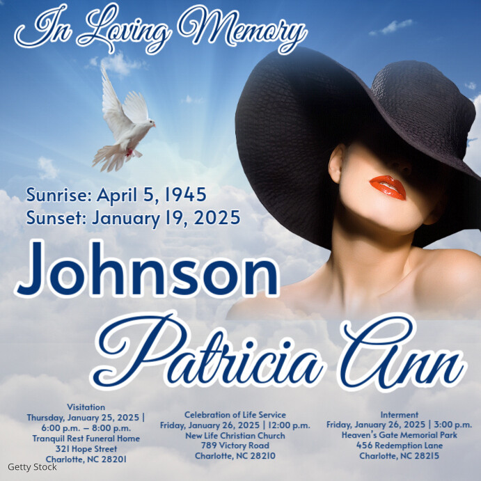 Copy of Grey Professional Memorial Flyer, Funeral Flyer, In Loving ...
