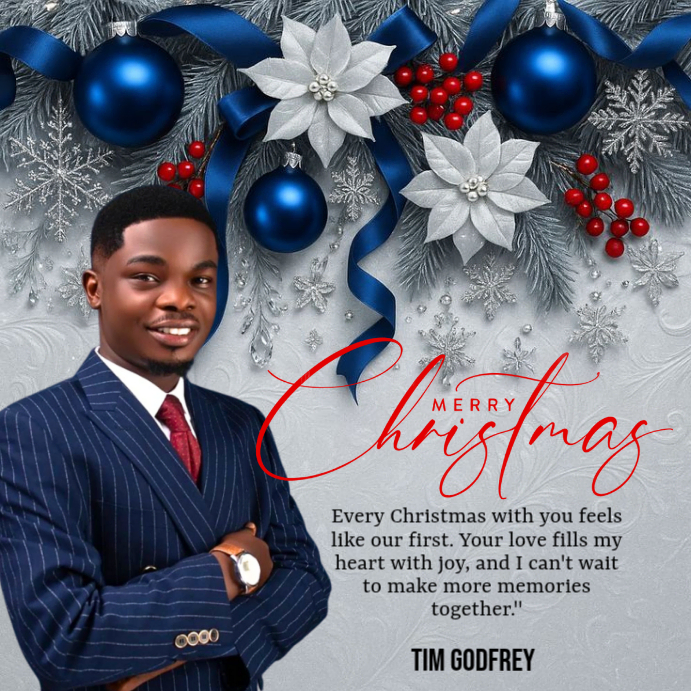 Grey Professional Merry Christmas Instagram Post Template | PosterMyWall