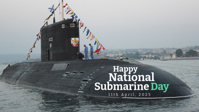 Grey Professional National Submarine Day Youtube Thumbnail Template ...