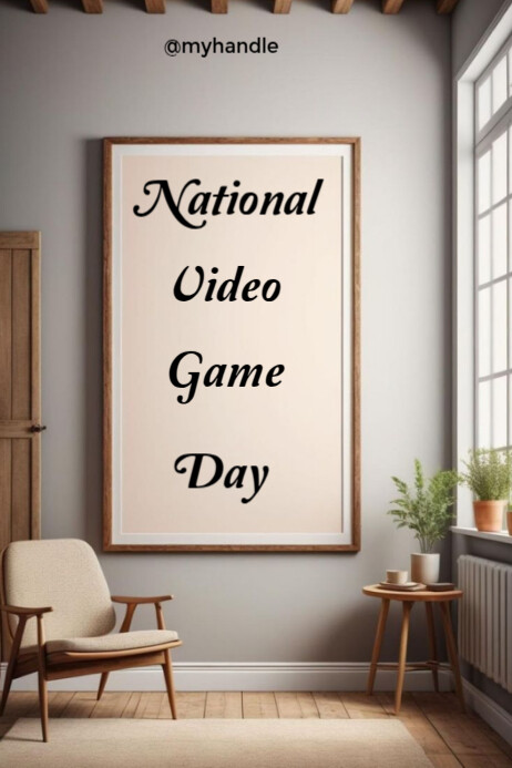 Grey Professional National Video Game Day Poster Template | PosterMyWall