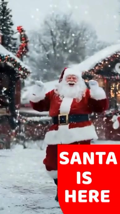 Grey Professional Santa Is Coming Instagram Reel Template | PosterMyWall
