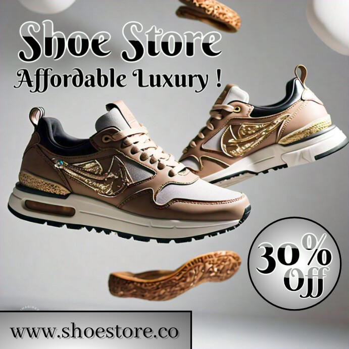 Plantilla de Grey Professional Shoe Store Instagram Post | PosterMyWall