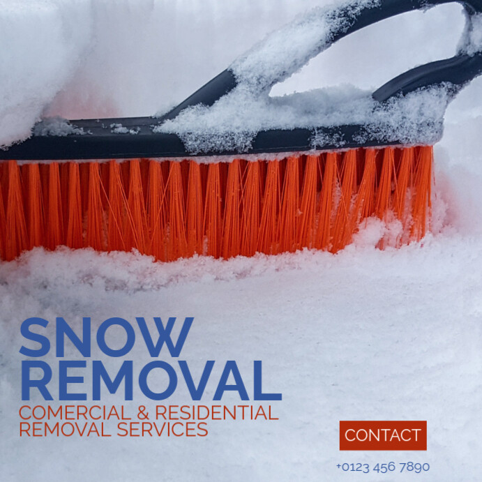 Grey Professional Snow Removal Instagram Post Template | PosterMyWall