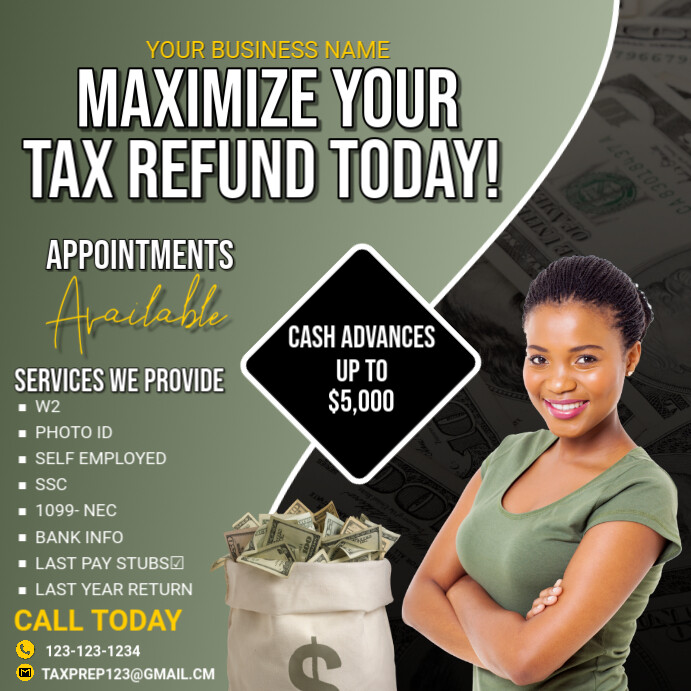 Grey Professional Tax Refund Instagram Post Template | PosterMyWall