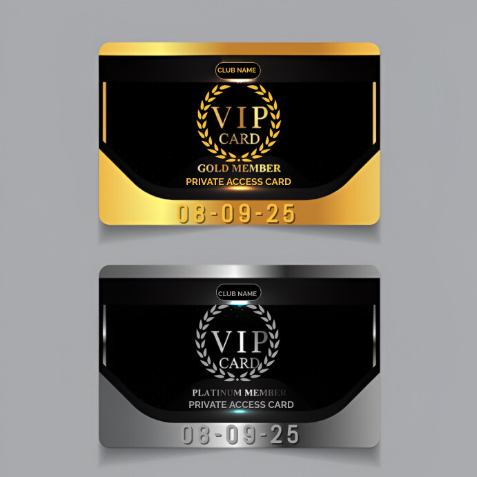 Grey Professional Vip Card Instagram Post Template | PosterMyWall