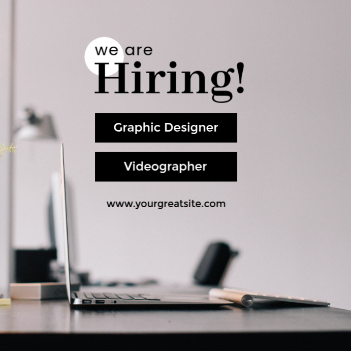 Grey Professional We Are Hiring Instagram Post Template | PosterMyWall