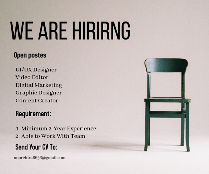 Grey Professional We Are Hiring / Job Vacancy / Employment ...