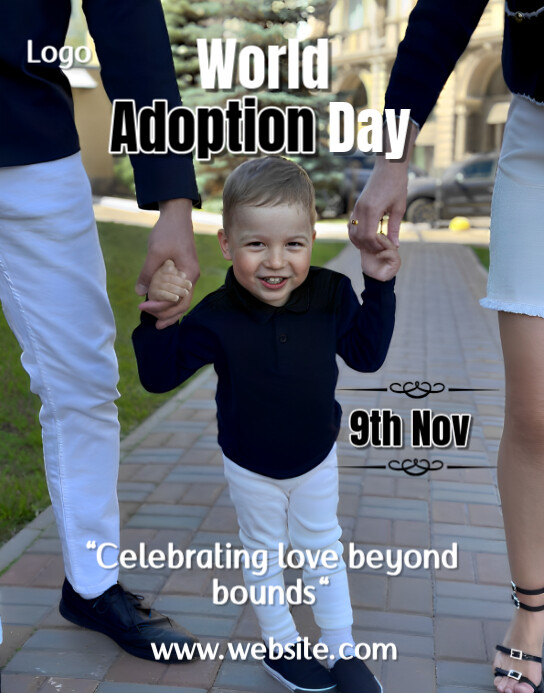 Copy of Grey Professional World Adoption Day Poster/wallboard ...