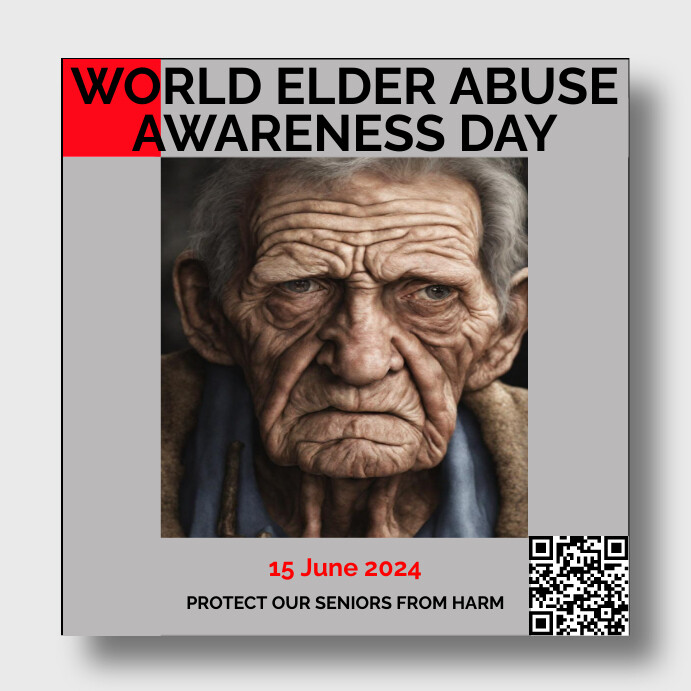 Copy of Grey Professional World Elder Abuse Awareness | PosterMyWall