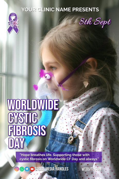 Grey Professional Worldwide Cystic Fibrosis D Template | PosterMyWall