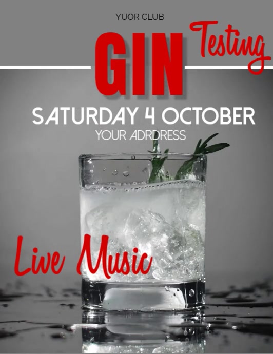 Grey Professionale Gin Testing Tasting Volantino (us Letter) Template ...