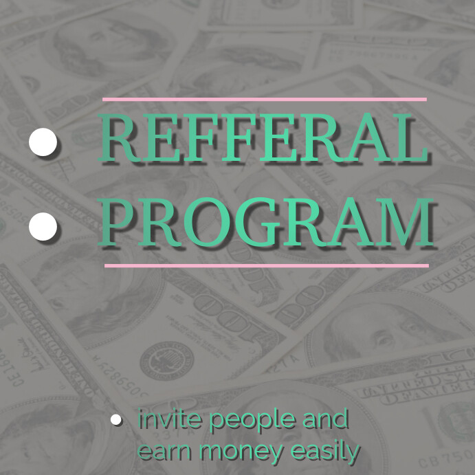 Grey Refferal Program Instagram Post Template | PosterMyWall