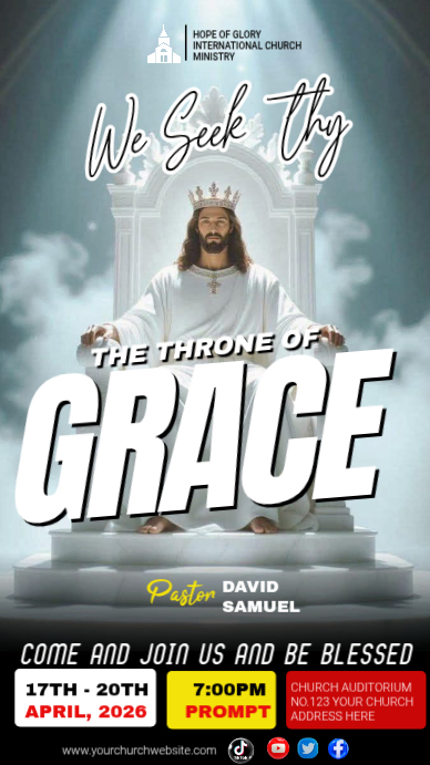 Grey Religious Event Instagram Story Template | PosterMyWall