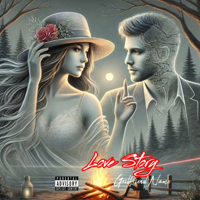 Grey Romantic Album Cover Album Cover Template | PosterMyWall