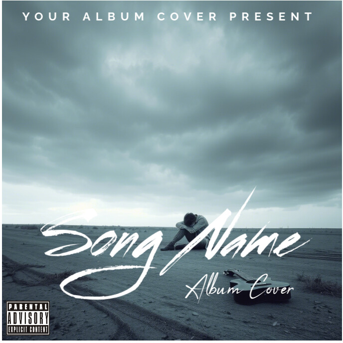 Copy of Grey Sad Album Album Cover | PosterMyWall