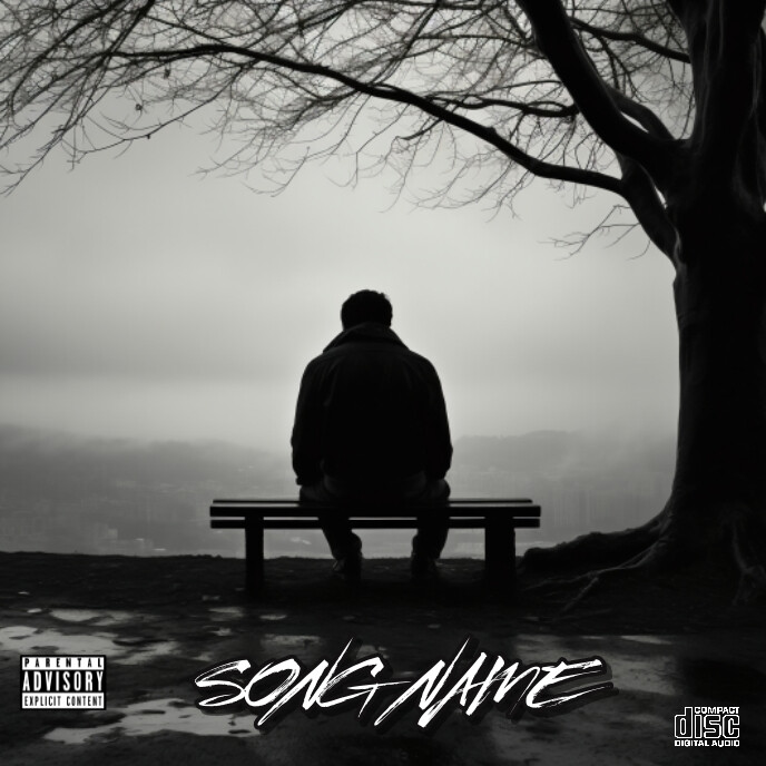 Grey Sadness Alone Man Album Cover | PosterMyWall