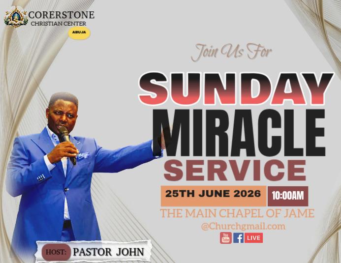 Grey Sunday Miracle Service Flyer Template | PosterMyWall