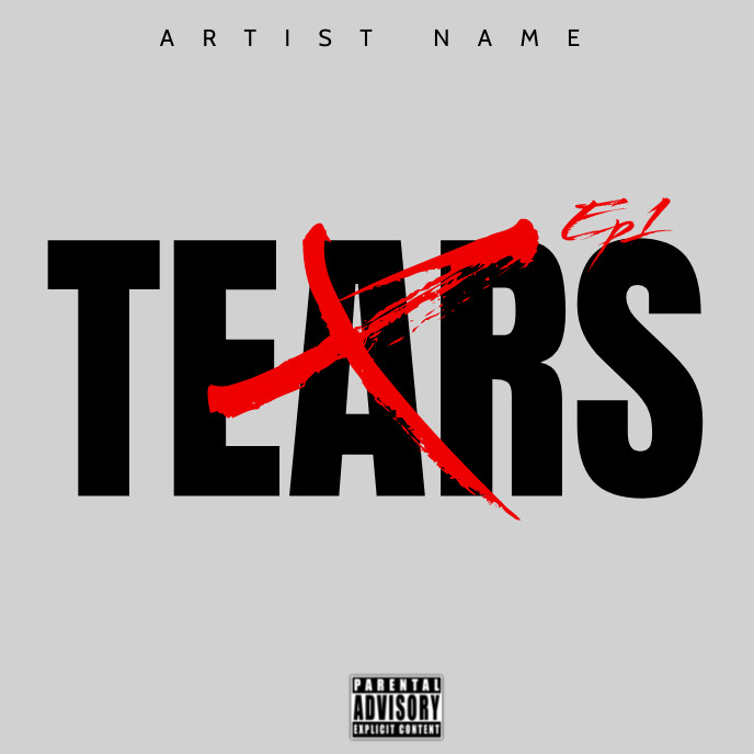 Grey Tears Sad Music Album Cover Album Cover Template | PosterMyWall