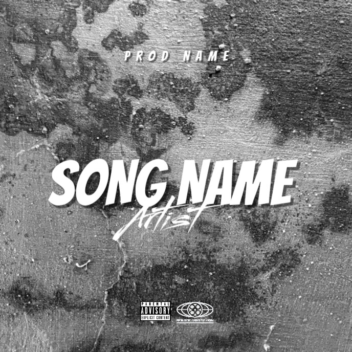 Grey texture mixtape cover t Template | PosterMyWall