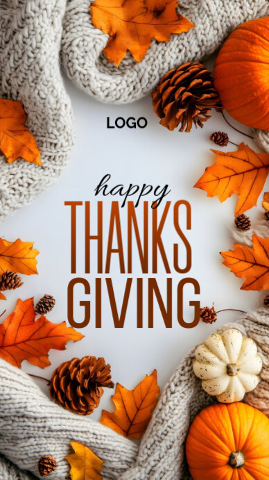 Copy of Grey Thanksgiving Greeting Instagram Story | PosterMyWall