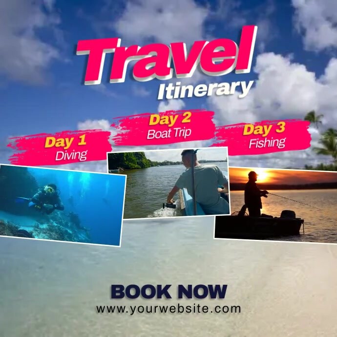 Grey Travel Itinerary Pos Instagram Template | PosterMyWall