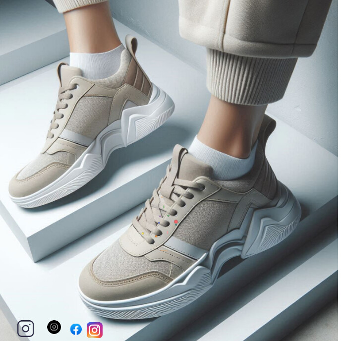 Grey Trending Sneakers Outfits Album Cover Template | PosterMyWall