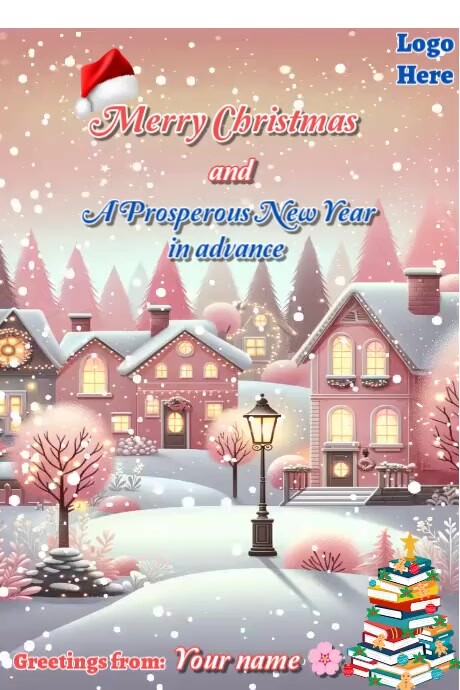 Grey Typographic Christmas Greetings Video With Snow Poster Template ...