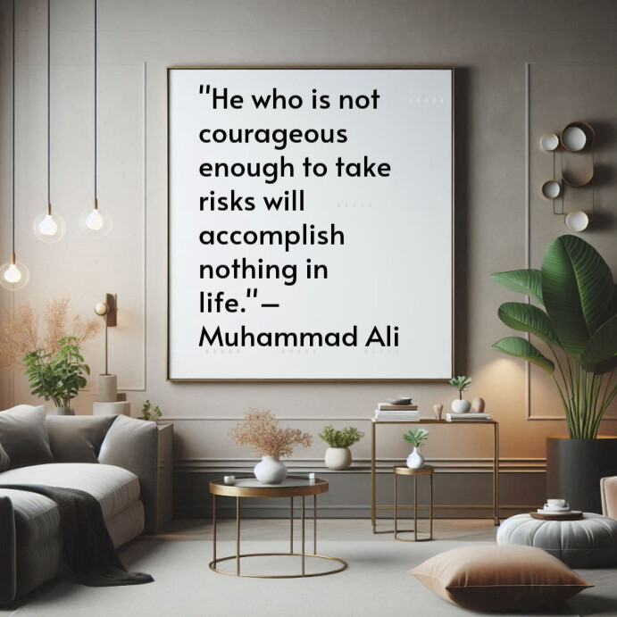 Copy of Grey Typographic Courage And Risk-taking Quote Instagram Post ...