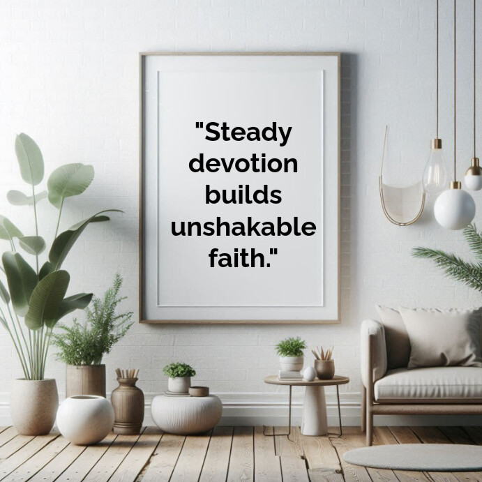 Copy of Grey Typographic Devotion Motivation Square (1:1) | PosterMyWall