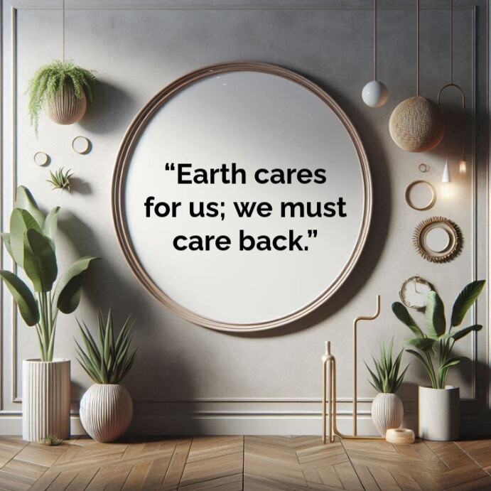 Copy of Grey Typographic Earth Day Inspiration Square (1:1) | PosterMyWall