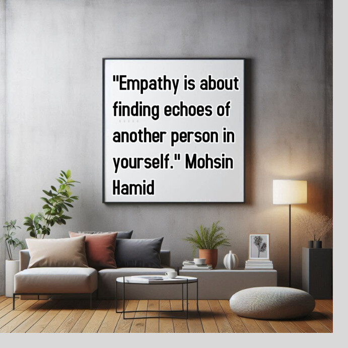 Grey Typographic Empathy And Compassion Quote Instagram Post Template ...