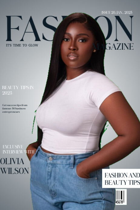 Copy of Grey Typographic Fashion Magazine Cover Poster | PosterMyWall