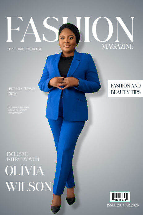 Grey Typographic Fashion Magazine Poster Template | PosterMyWall