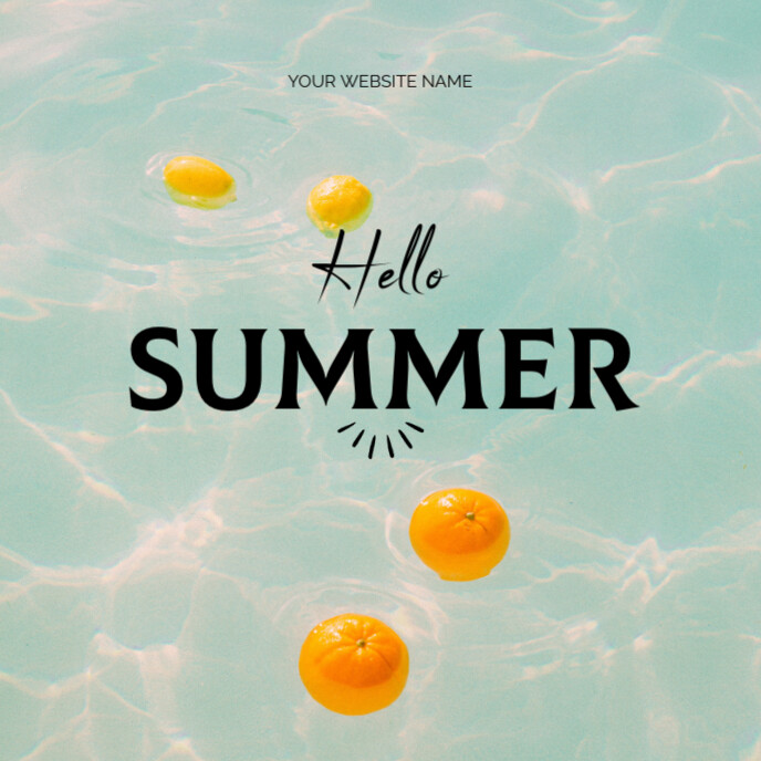 Plantilla de Grey Typographic Hello Summer Wishes Album Cover ...
