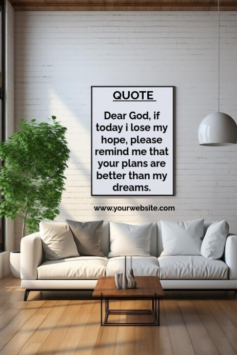 Grey Typographic Hope Quote Poster Template | PosterMyWall