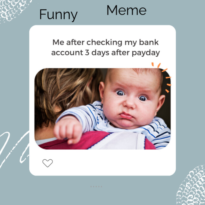 Plantilla de Grey Typographic Humor And Fun Meme Instagram | PosterMyWall