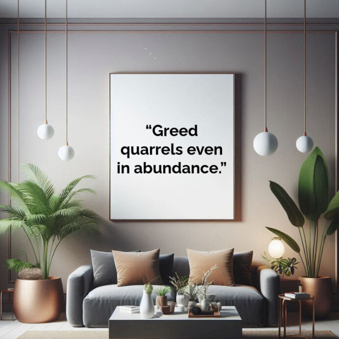 Copy of Grey Typographic Inspirational Greed Quotes Square (1:1 ...