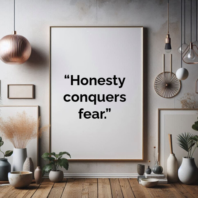 Copy of Grey Typographic Inspirational Honesty Quotes Square (1:1 ...