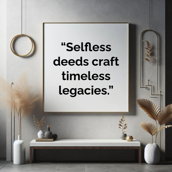 Copy of Grey Typographic Inspirational Selflessness Quotes Square (1:1 ...