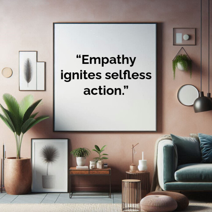 Copy of Grey Typographic Inspirational Selflessness Quotes Square (1:1 ...