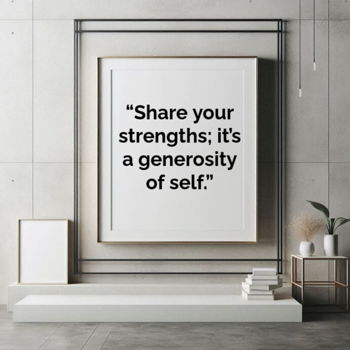 Grey Typographic Inspirational Showing Off Quotes Square (1:1) Template ...