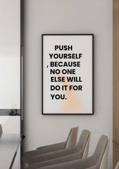 Grey Typographic Motivational A4 Template | PosterMyWall