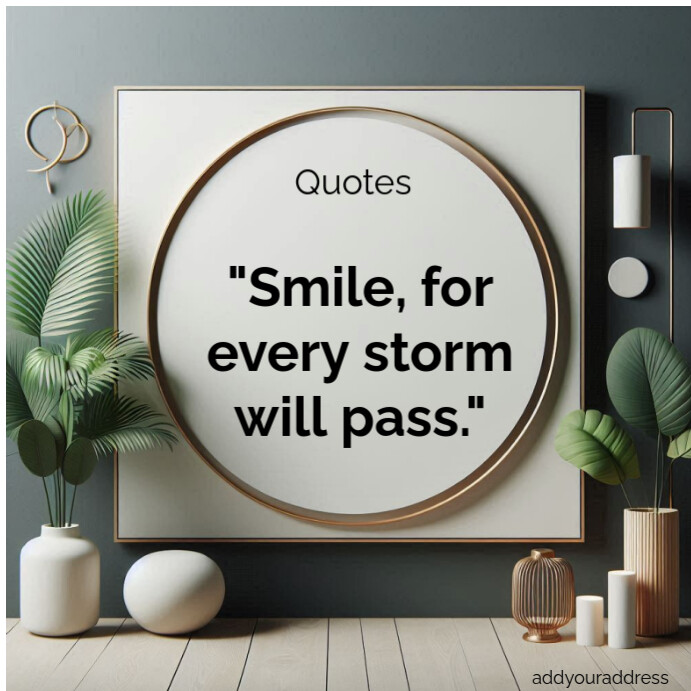 Grey Typographic Motivational Quote About Challenges Square (1:1 ...