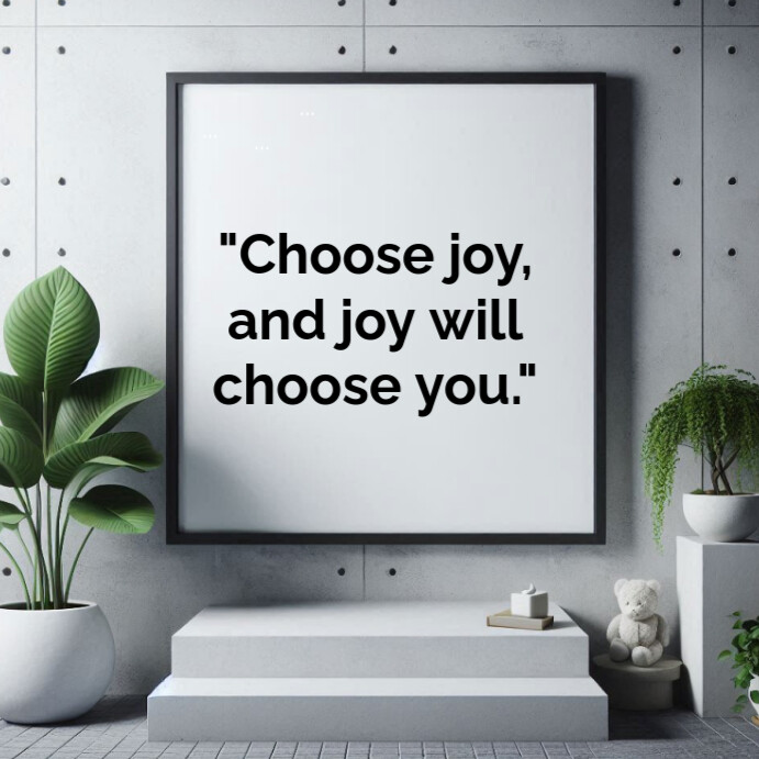 Grey Typographic Motivational Quote Square (1:1) Template | PosterMyWall