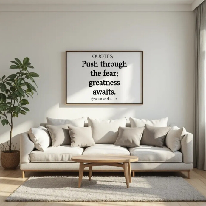 Grey Typographic Motivational Quotes Square (1:1) Template | PosterMyWall