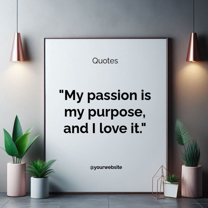 Grey Inspirational Quote Square Template | PosterMyWall