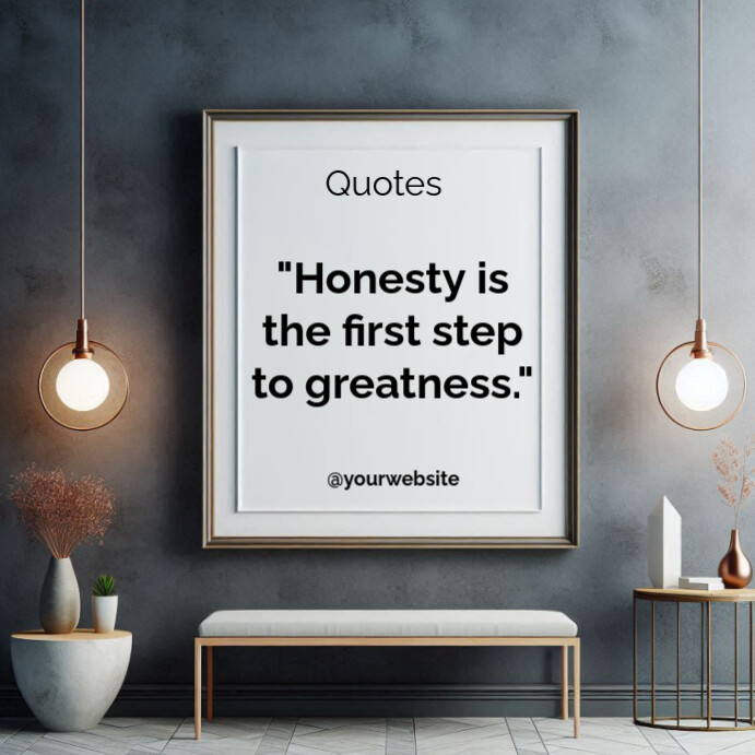 Copy of Grey Typographic Motivational Quotes Square (1:1) | PosterMyWall