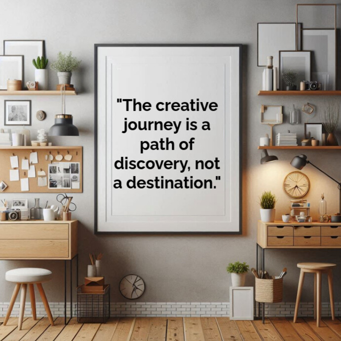 Grey Typographic Motivational Quotes Square (1:1) Templat | PosterMyWall