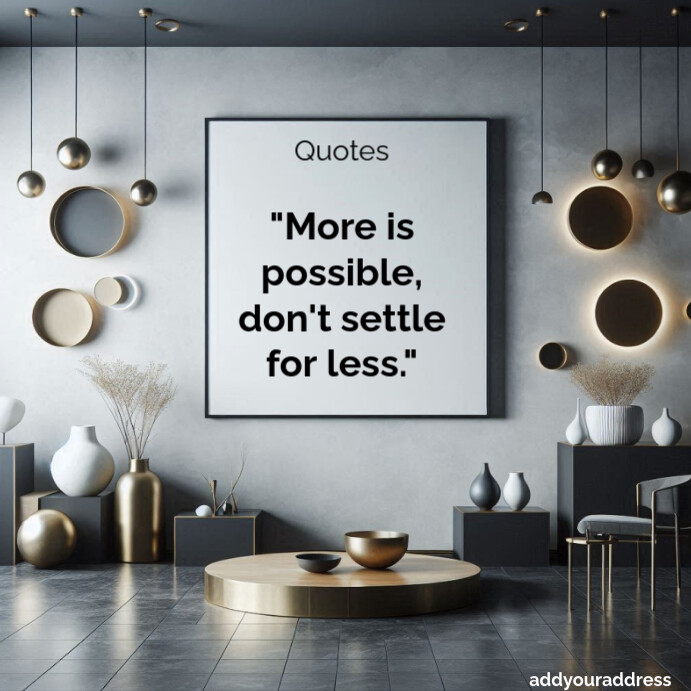 Plantilla de Grey Typographic Motivational Quotes Square (1:1 ...